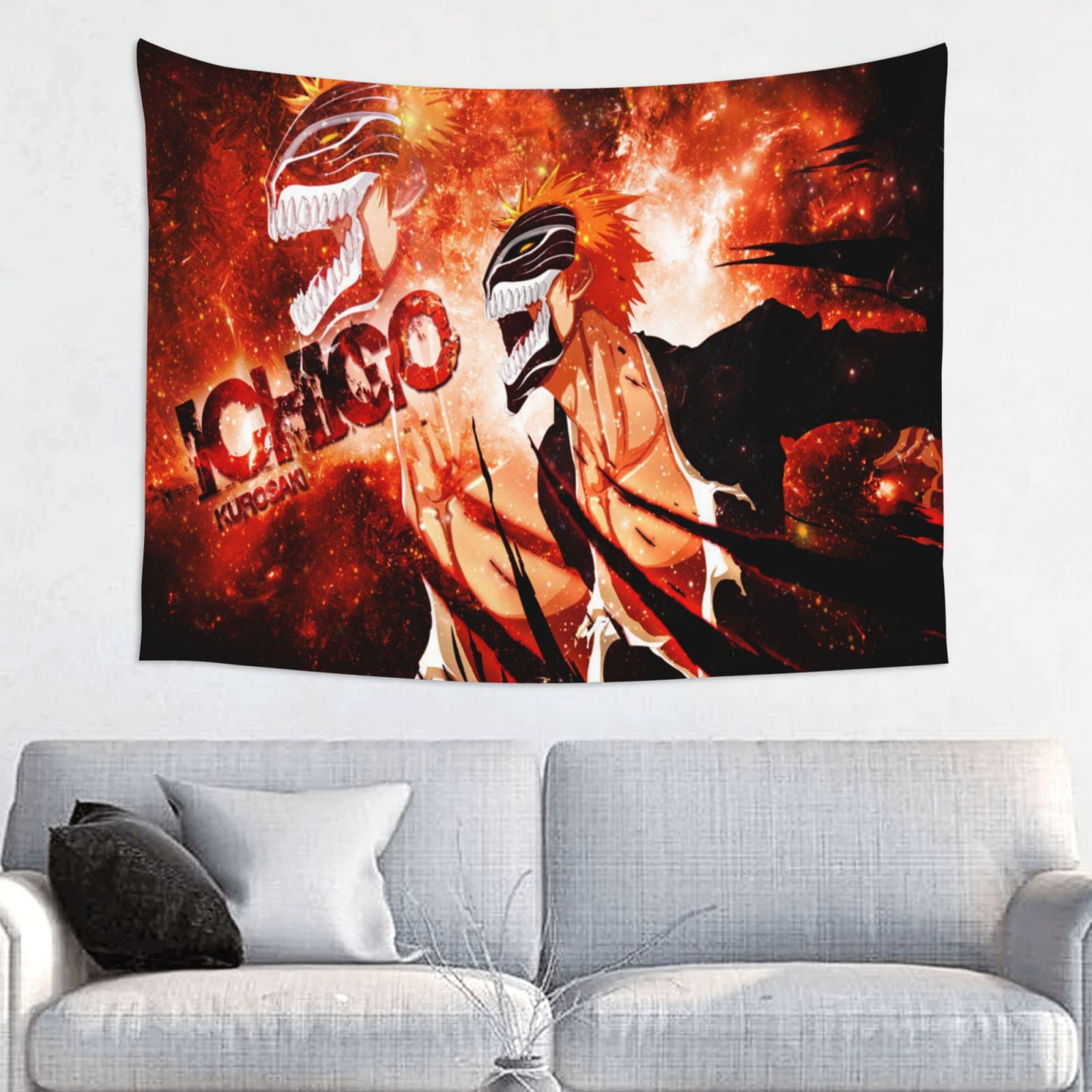 Bleach Ichigo Kurozaki Tapestry Anime Poster Large Background Wall Art ...