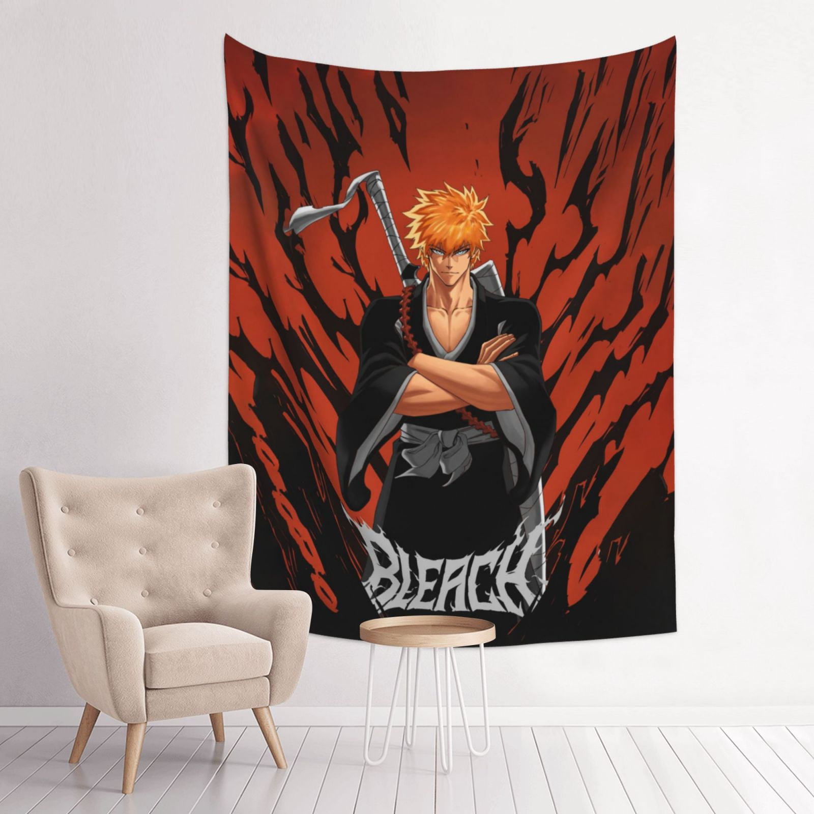 Bleach Ichigo Kurozaki Tapestry Anime Poster Large Background Wall Art ...