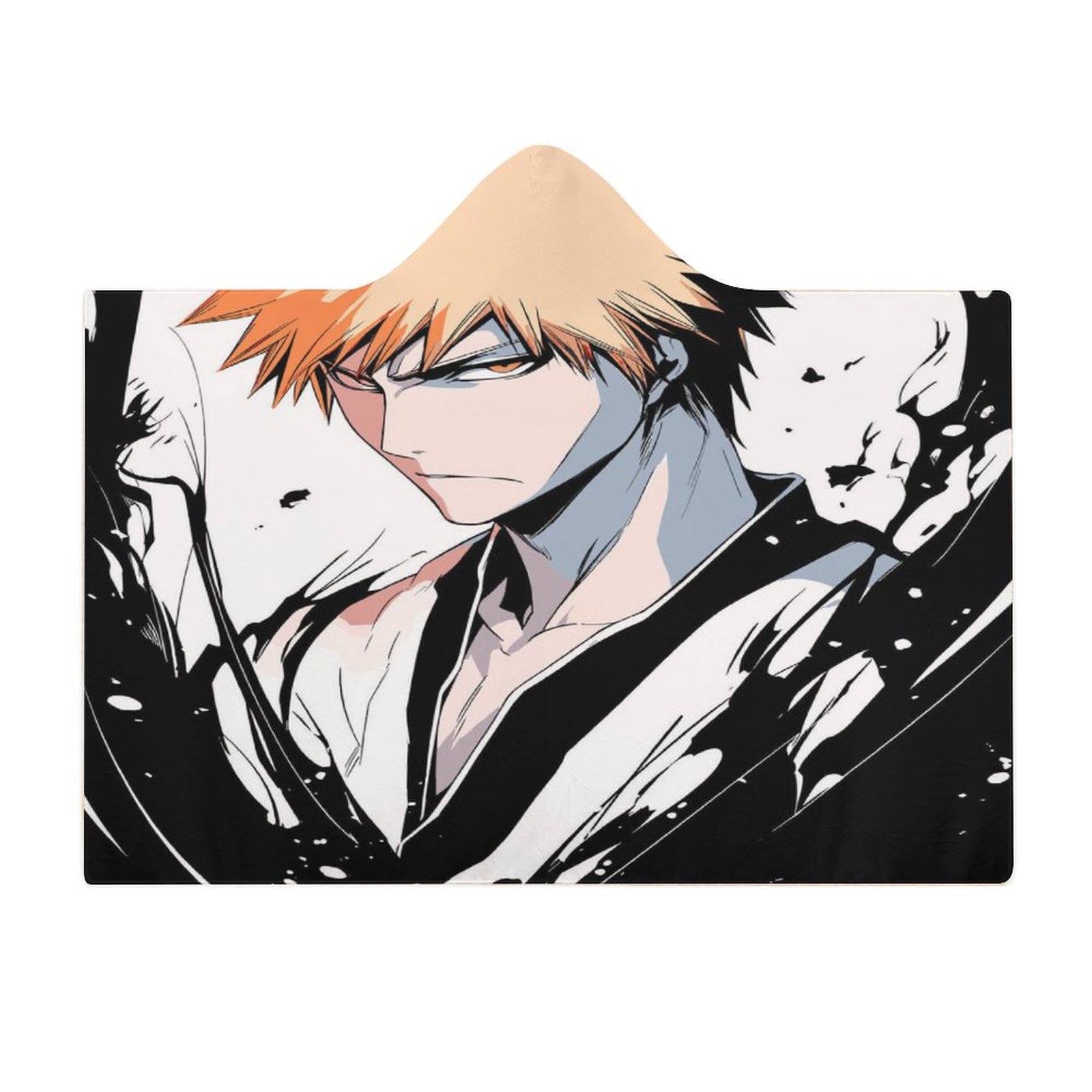 Bleach Ichigo Kurozaki Wearable Fleece Blanket Hoodie Cloak Hooded ...