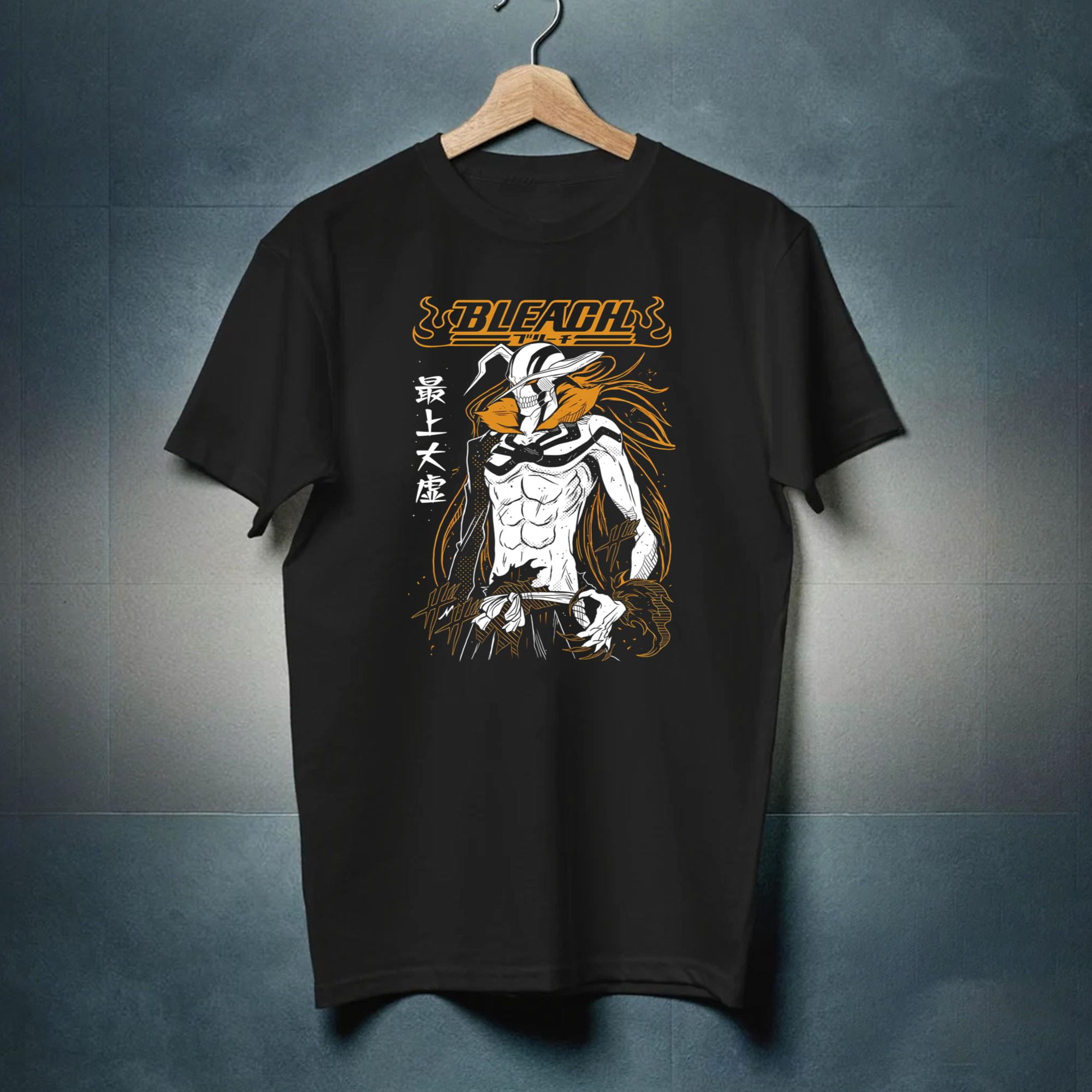 Bleach Ichigo T-Shirt Kurosaki Moon Kawai Anime Manga Black Tshirt ...
