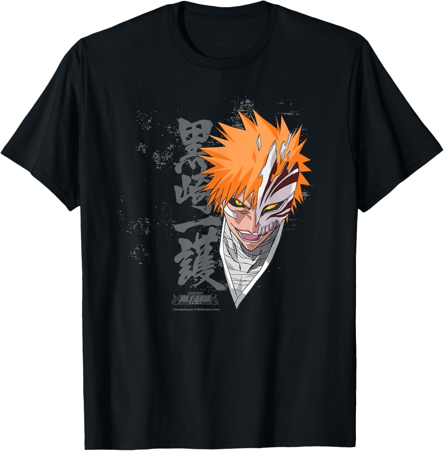 Bleach Ichigo Transform Splatter Pattern Anime T-Shirt Cotton Short ...