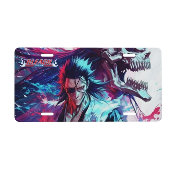 Bleach Kenpachi Zaraki License Plate, Car Front License Plates With 4 ...