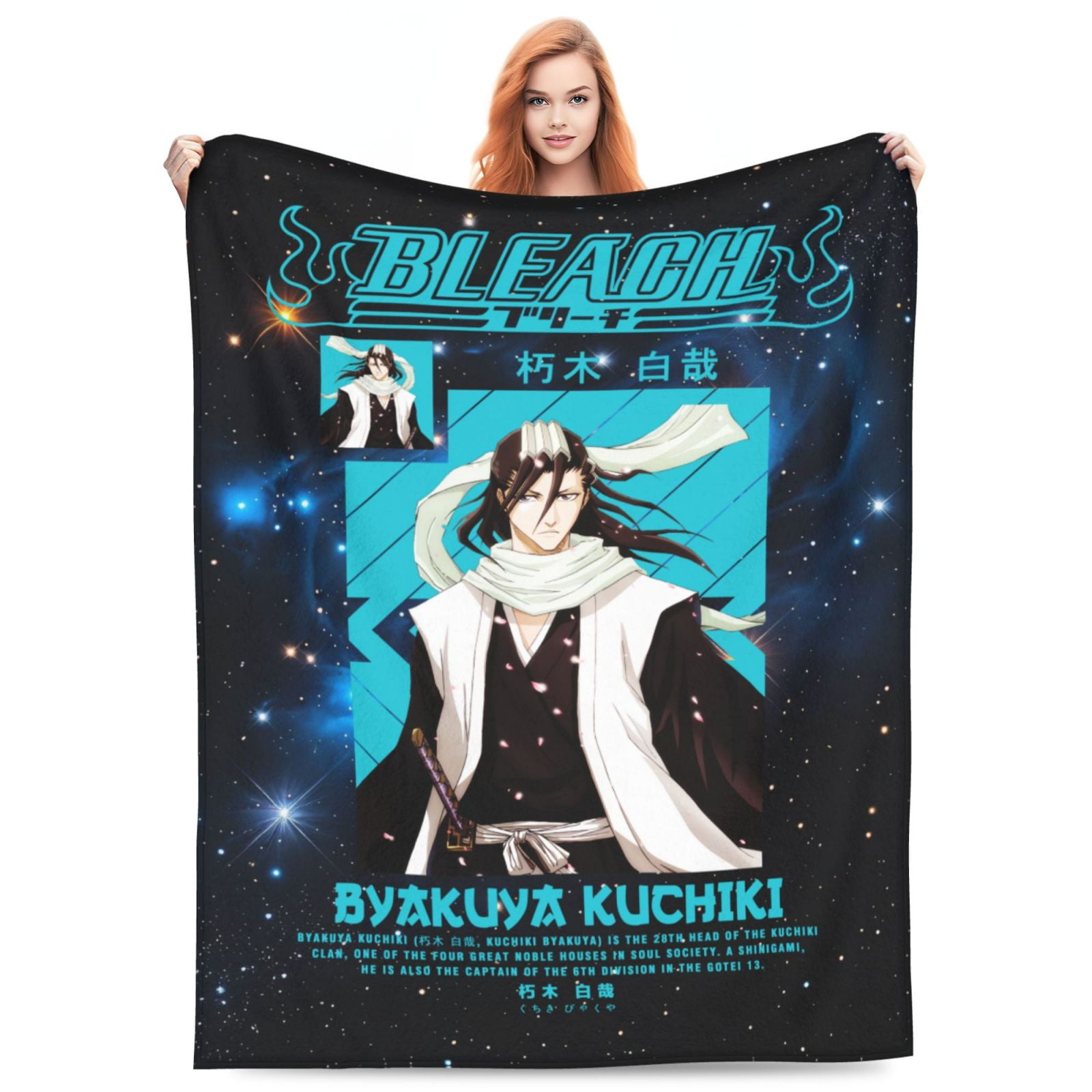 Bleach Kuchiki Byakuya Fleece Blanket Throw Soft Cozy Plush Blanket For Couch Sofa Bed - Walmart.com