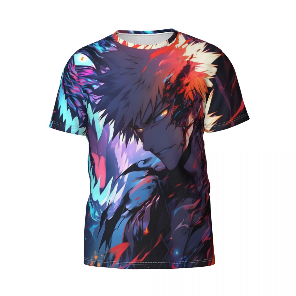 Bleach Kurosaki Ichigo Anime 3d Graphic Mens Womens Short Sleeve Crew T ...