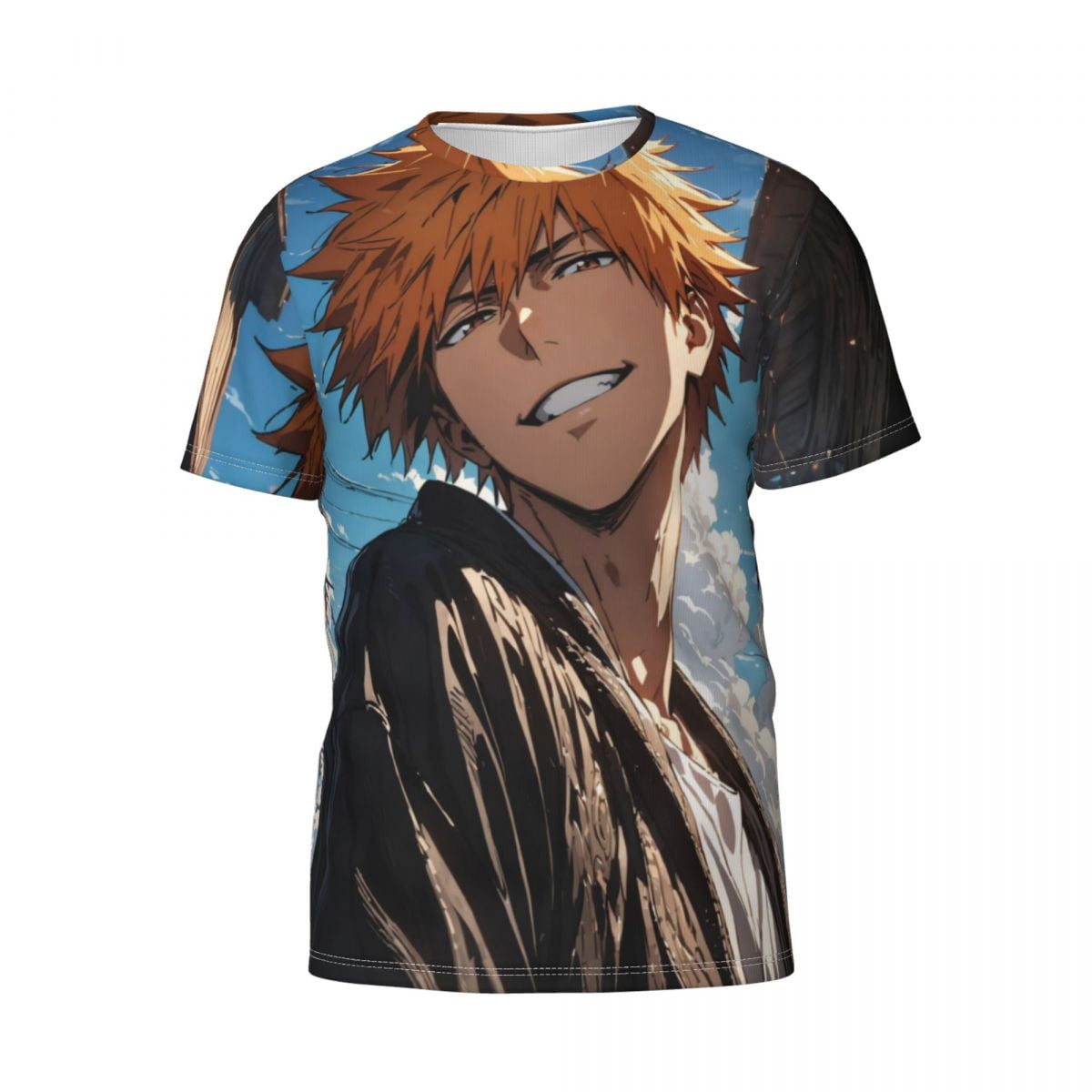 Bleach Kurosaki Ichigo Anime 3d Graphic Mens Womens Short Sleeve Crew T ...