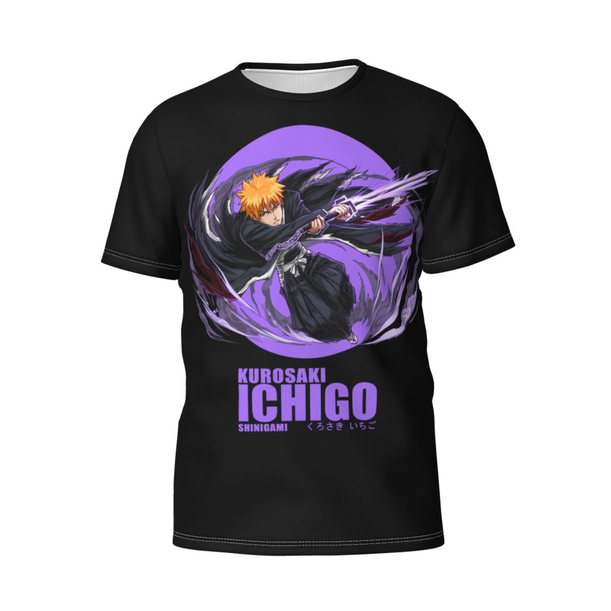 Bleach Kurosaki Ichigo Anime 3d Graphic Mens Womens Short Sleeve Crew T ...