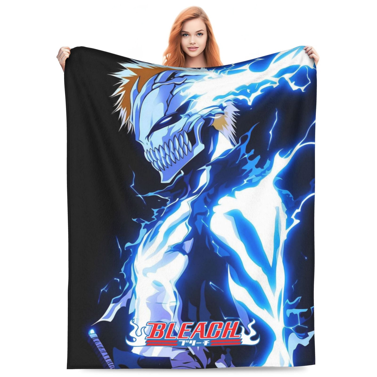 Bleach Kurosaki Ichigo Fleece Blanket Throw Soft Cozy Plush Blanket For ...