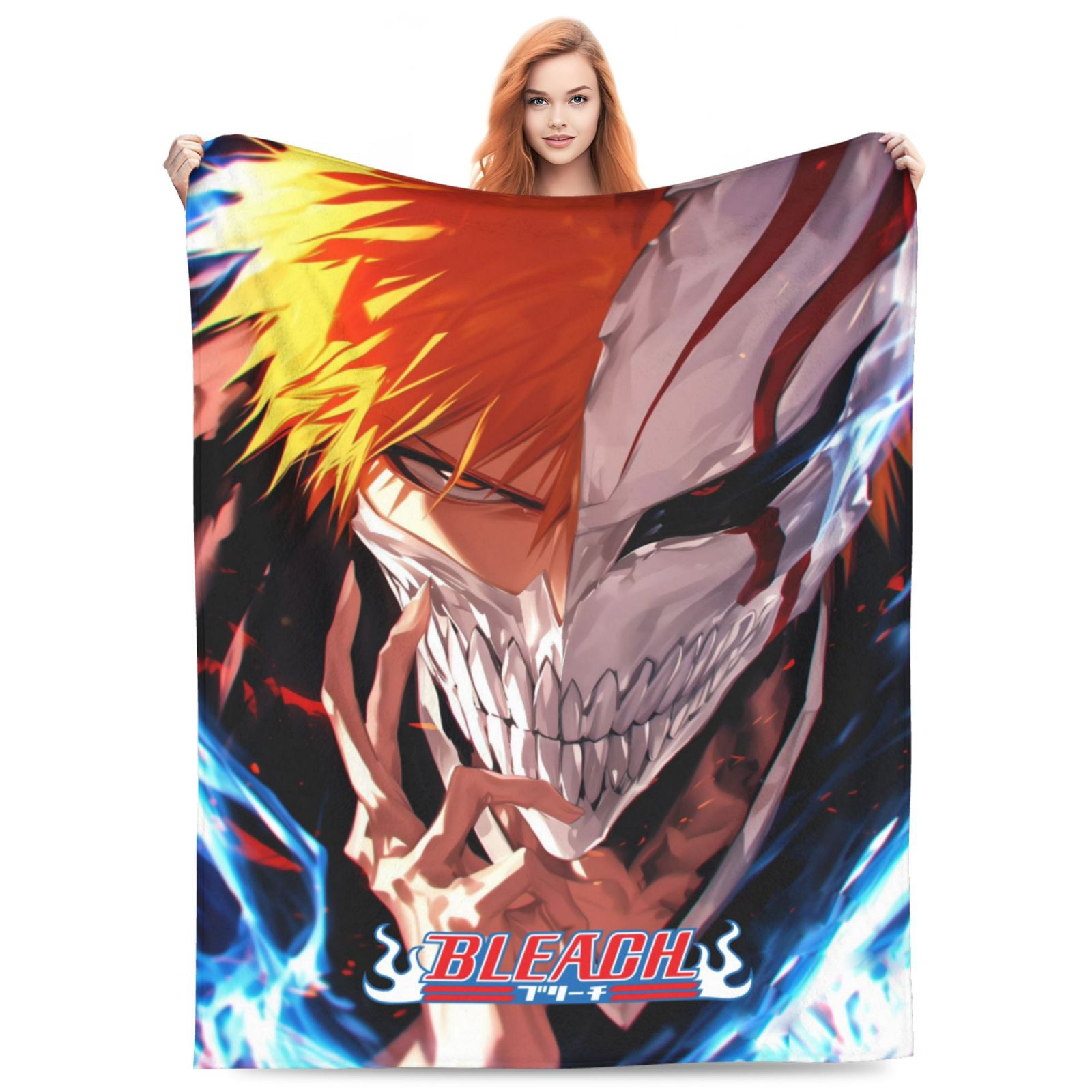 Bleach Kurosaki Ichigo Fleece Blanket Throw Soft Cozy Plush Blanket For ...