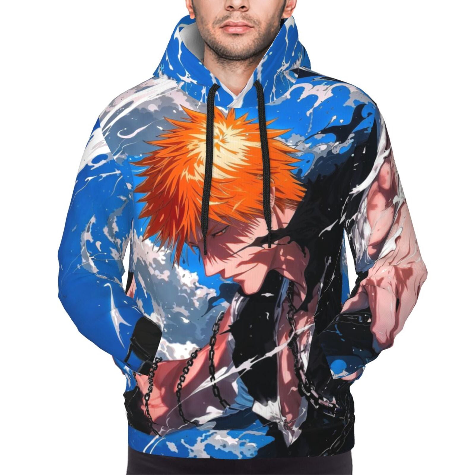 Bleach Kurosaki Ichigo Hoodies For Men Hoodie Pullover Long Sleeve ...