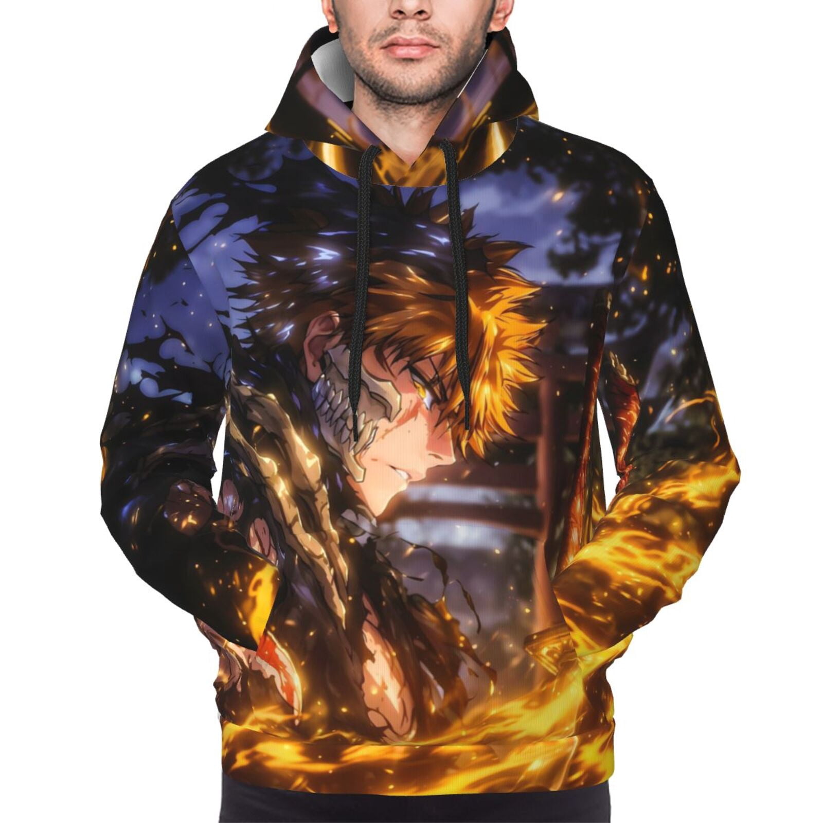 Bleach Kurosaki Ichigo Hoodies For Men Hoodie Pullover Long Sleeve ...