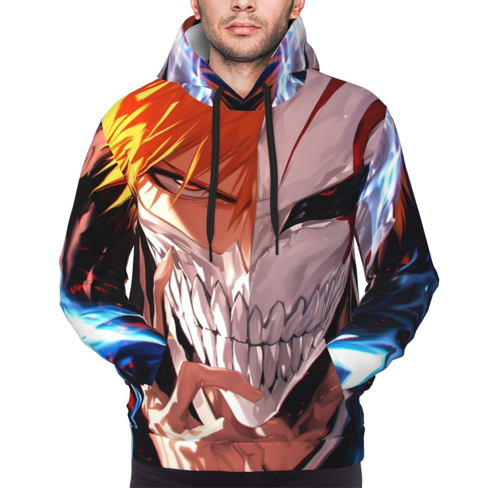 Bleach Kurosaki Ichigo Hoodies For Men Hoodie Pullover Long Sleeve ...