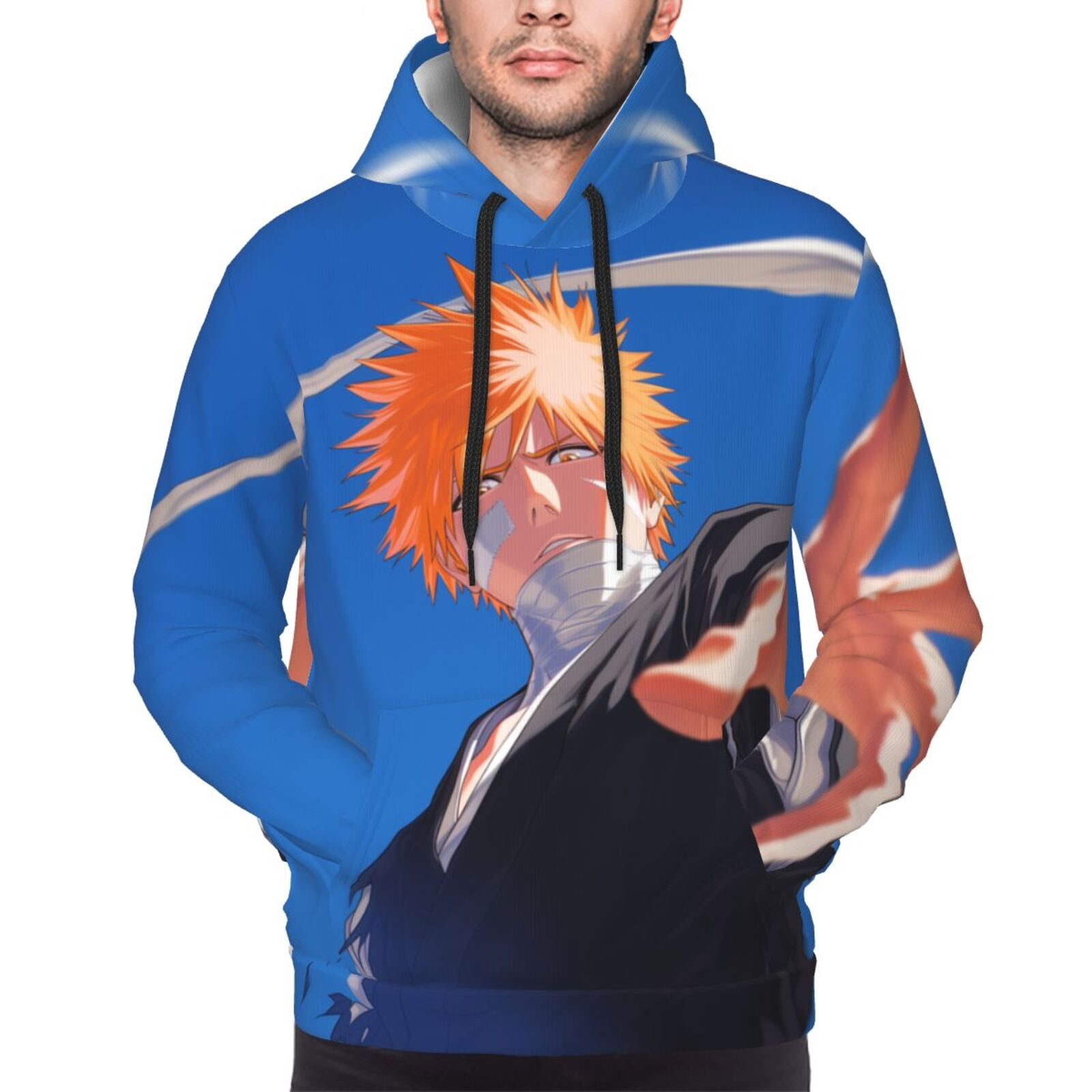 Bleach Kurosaki Ichigo Hoodies For Men Hoodie Pullover Long Sleeve ...