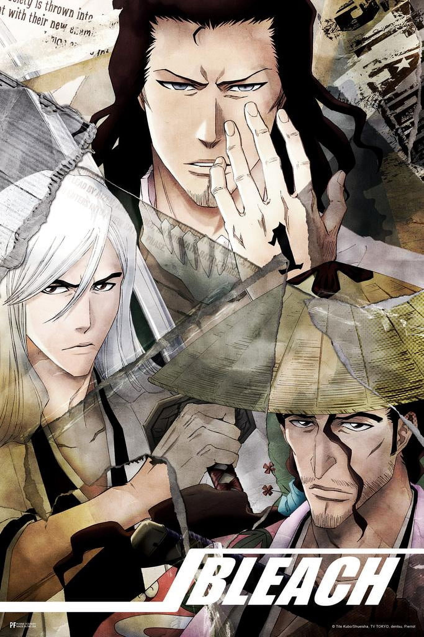 Bleach Anime Poster Jushiro Shunsui Coyote Ichigo Swords Manga Comic ...