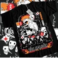 Bleach T-Shirt Zaraki Kenpachi Ichigo Bankai Manga Strip Horror Shirt ...