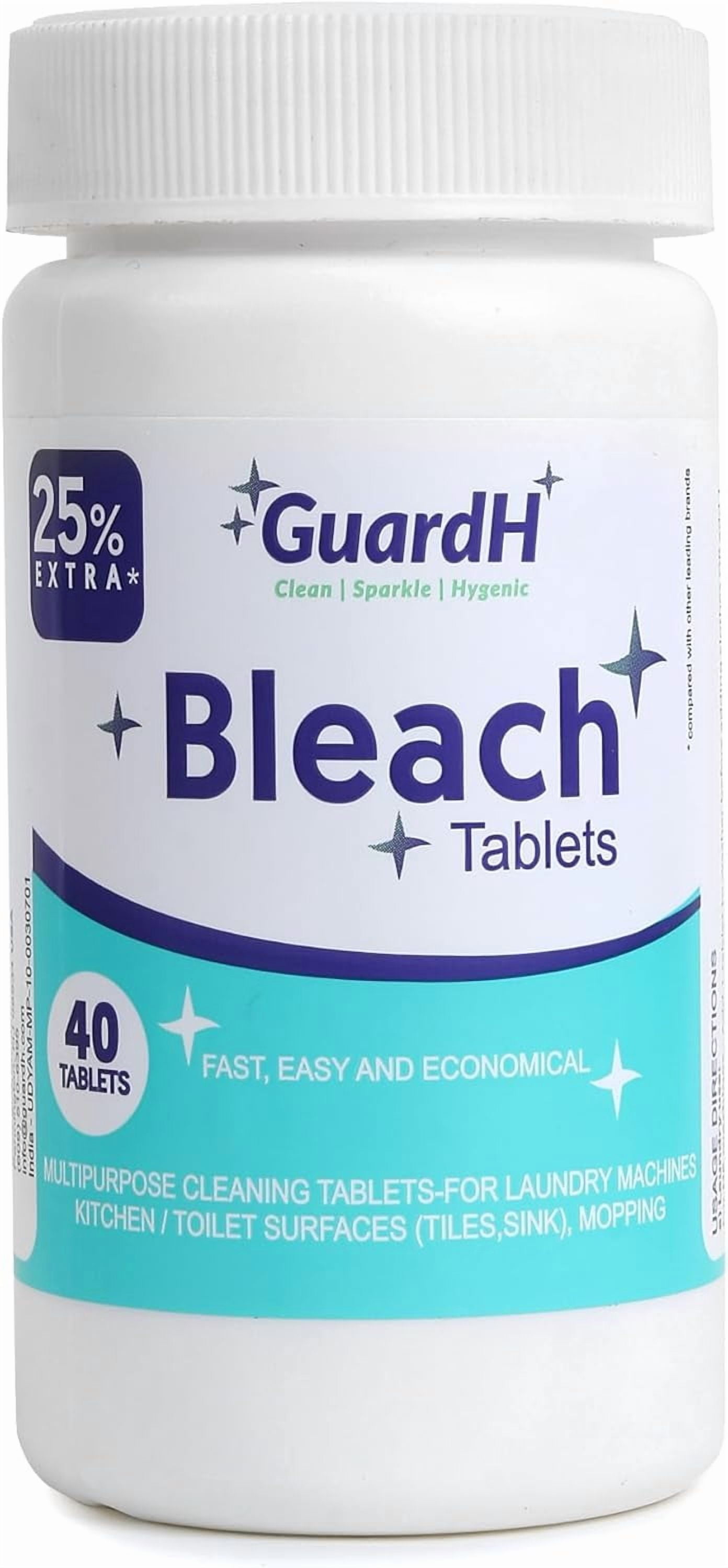 Bleach Tablets, 40 Count - Multipurpose Cleaning for Laundry, Kitchen ...