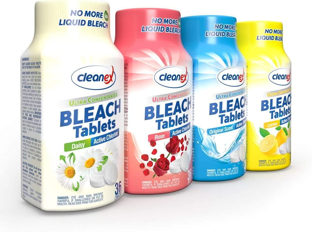 Bleach Tablets, New Advanced Formula Ultra Concentrated Water-Soluble ...