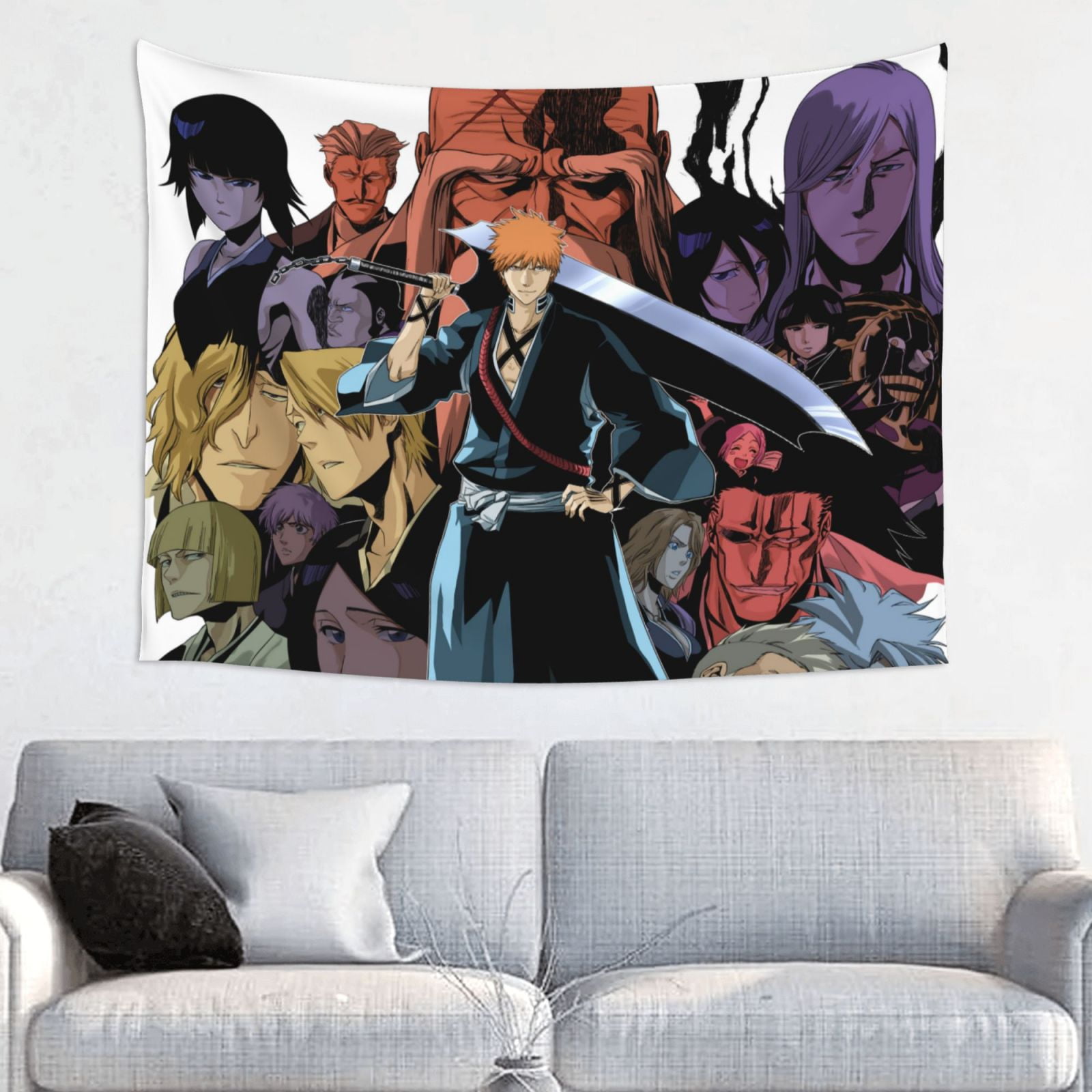 Bleach Tapestry Anime Poster Large Background Wall Art Bedroom Wall ...