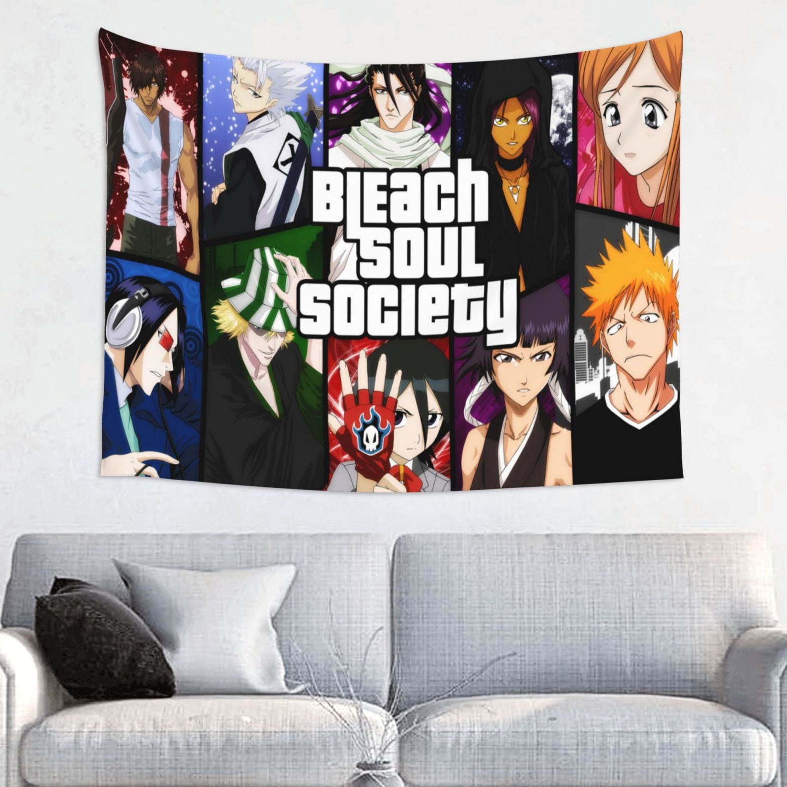Bleach Tapestry Anime Poster Large Background Wall Art Bedroom Wall ...