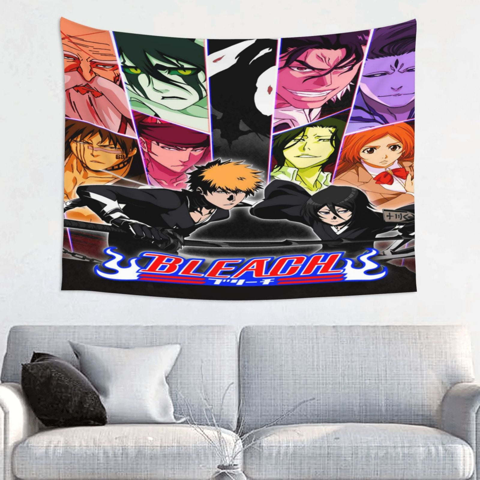 Bleach Tapestry Anime Poster Large Background Wall Art Bedroom Wall ...