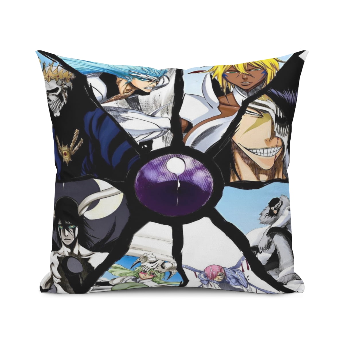 Bleach Throw Pillowcase Anime Pillow Cover Cartoon Collages Pillow ...