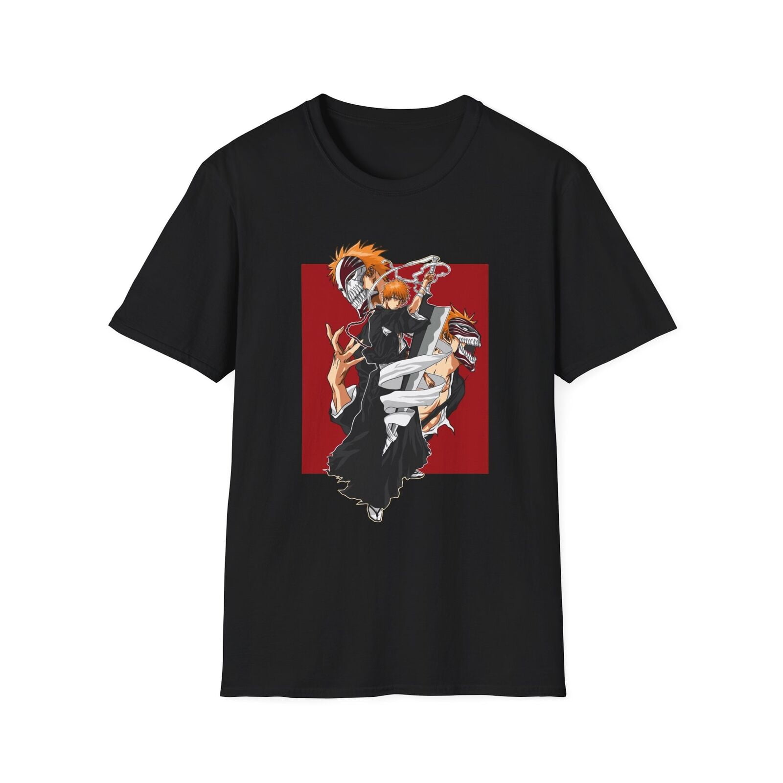 Bleach Unisex JL Anime T-Shirt Softstyle - Ichigo Kurosaki - Walmart.com