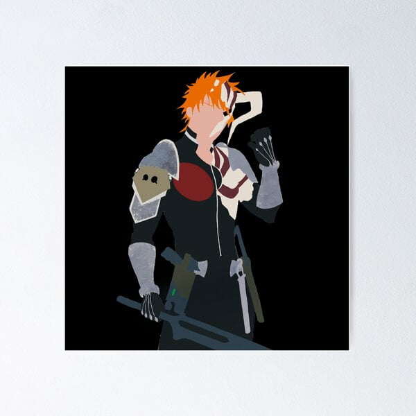 Bleach X Kaiju No. 8-- Ichigo Minimalist Poster Wall Art, Modern Wall ...