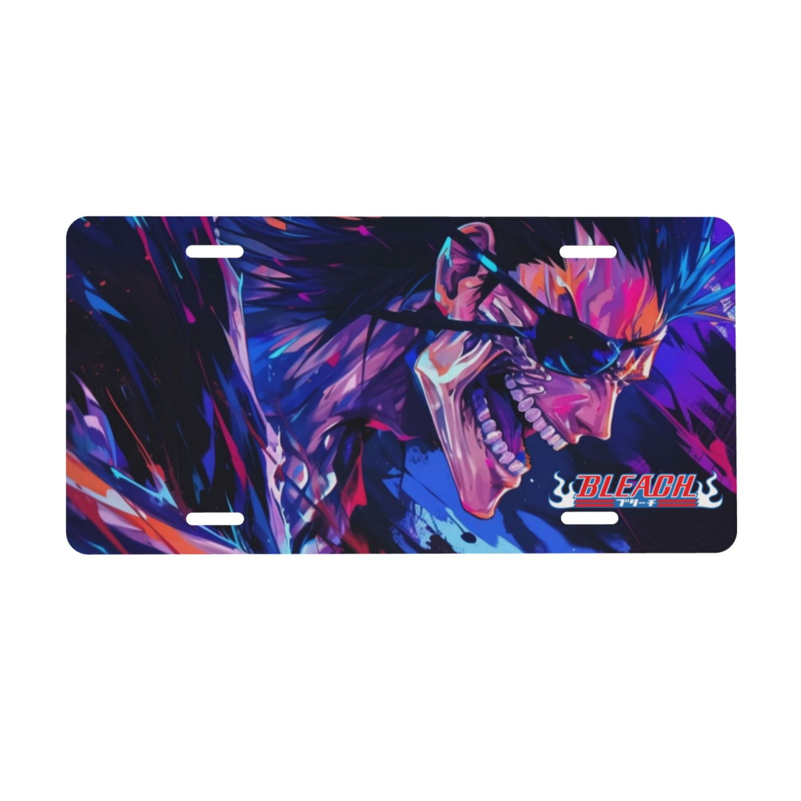 Bleach Zaraki Kenpachi License Plate, Car Front License Plates With 4 ...