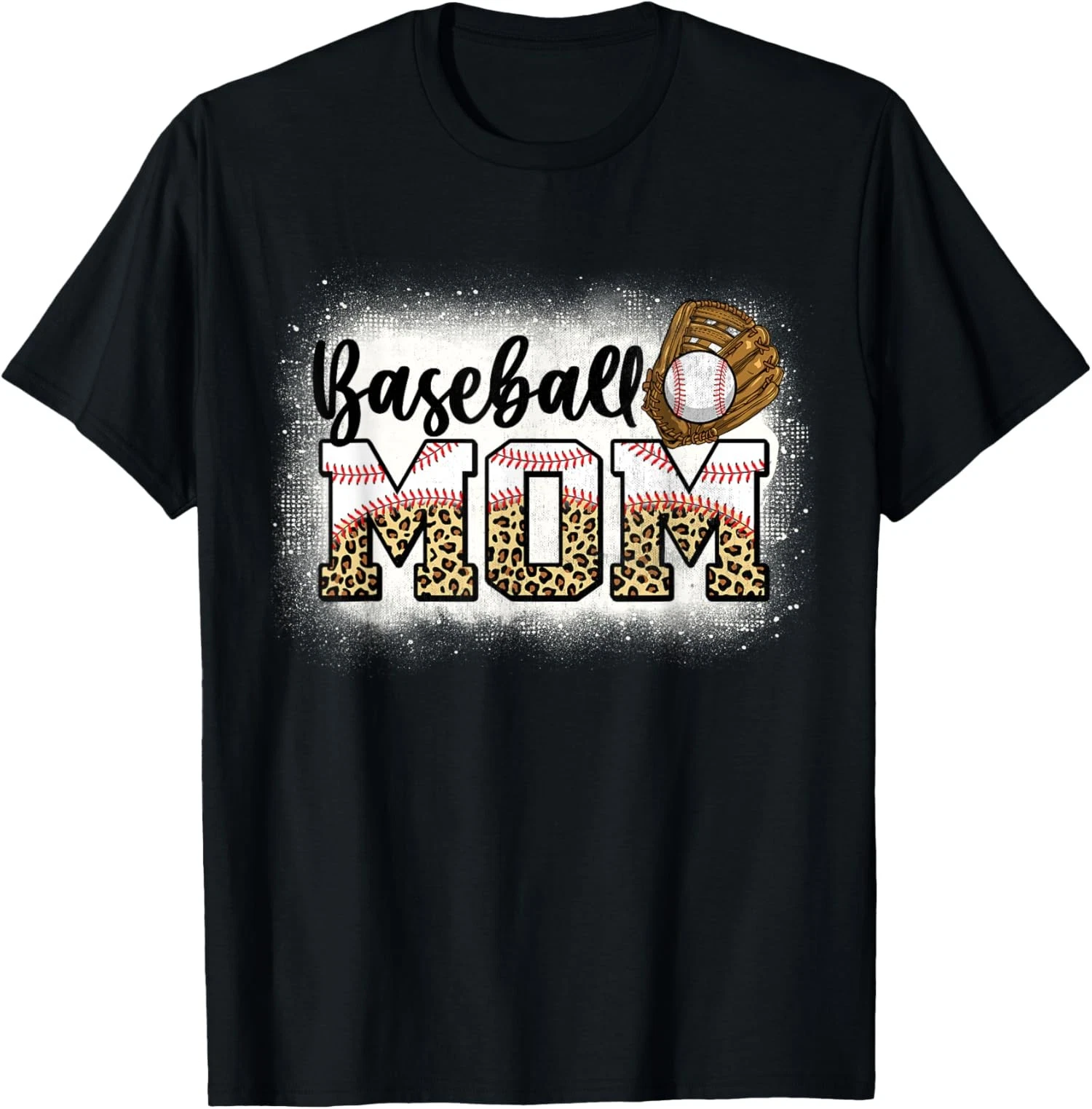 Bleached Baseball Mom With A Leopard Print Mother's Day Gift New H12117 ...