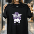 Bleached Dog Mom Life Messy Bun Paw Dog Lover Alternative Style Unisex ...