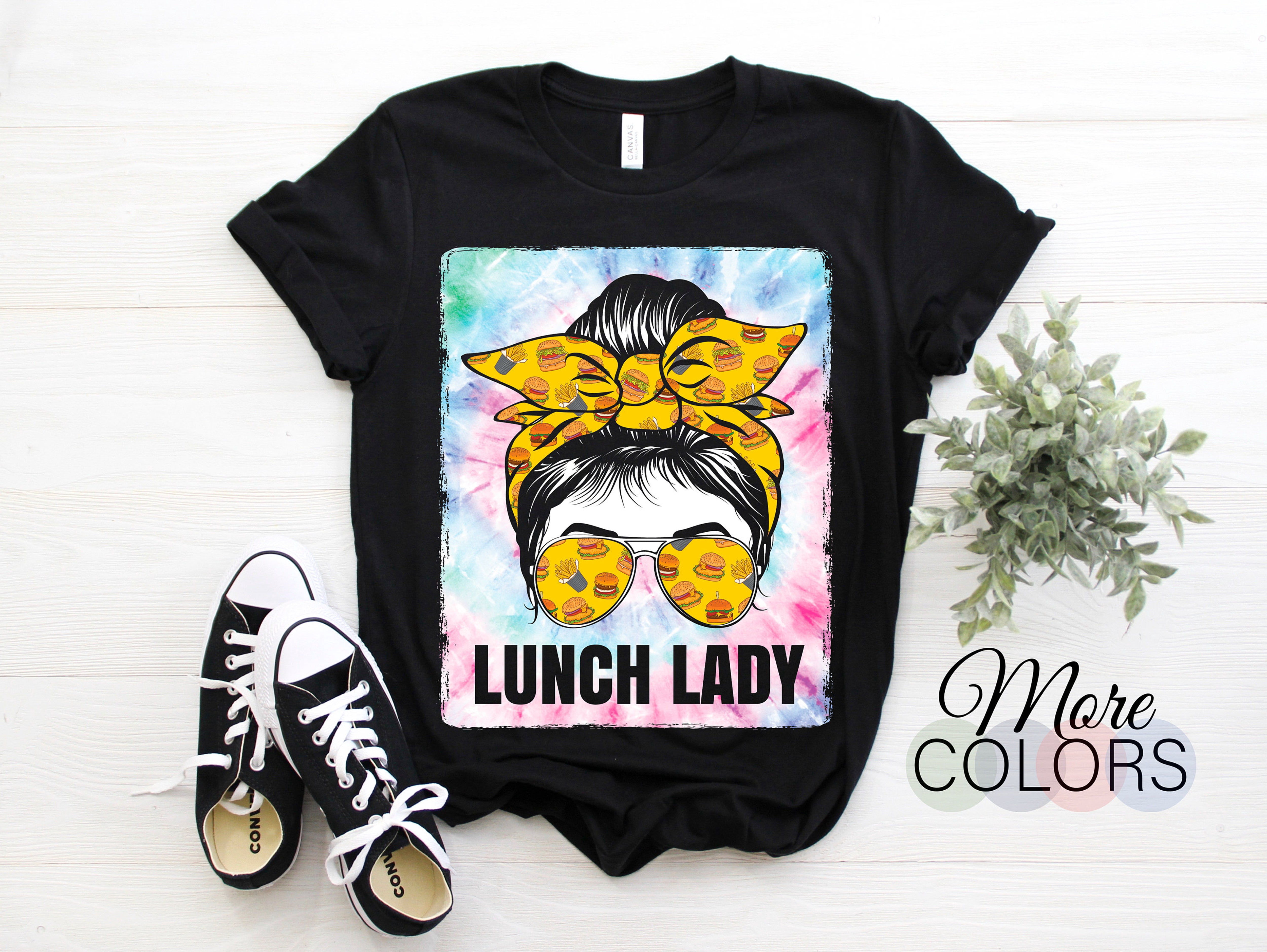 Bleached Lunch Lady Messy Hair Woman Bun Lunch Lady Life Cafeteria ...