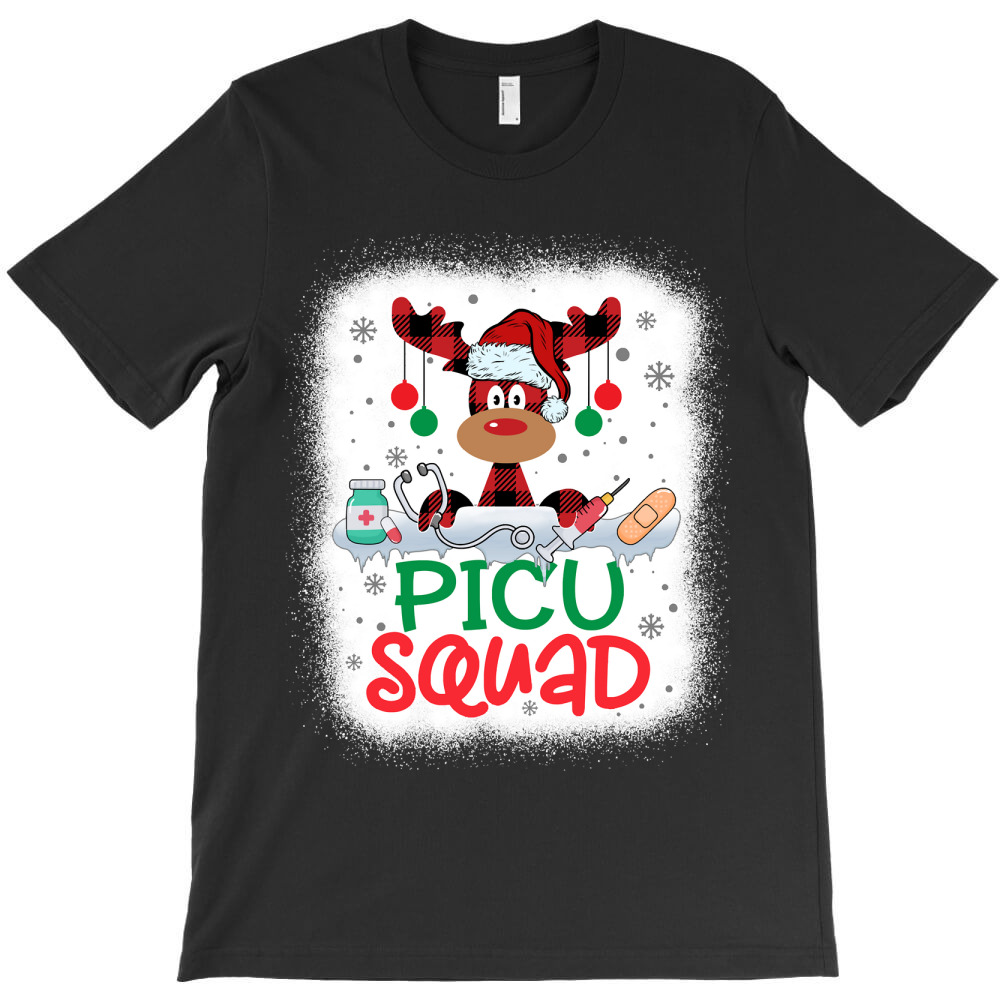 Bleached Reindeer Plaid Saint Nicholas Hat PICU Squad Nurse Christmas ...