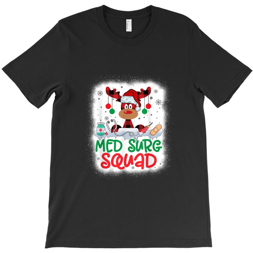 Bleached Reindeer Saint Nicholas Hat Med Surg Squad Nurse Christmas ...