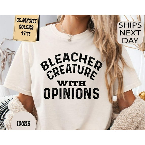 Bleacher Creature With Opinions Football Mom Shirt Baseball Mama T ...