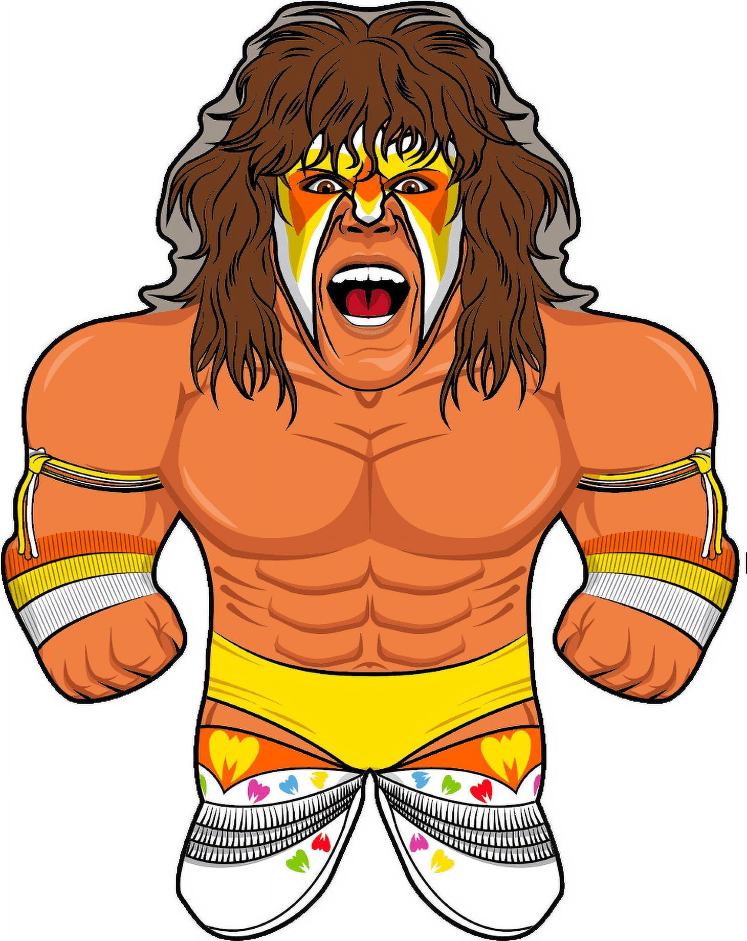 Bleacher Creatures Ultimate Warrior Plush Buddy, 24 Inch WWE Wrestler ...