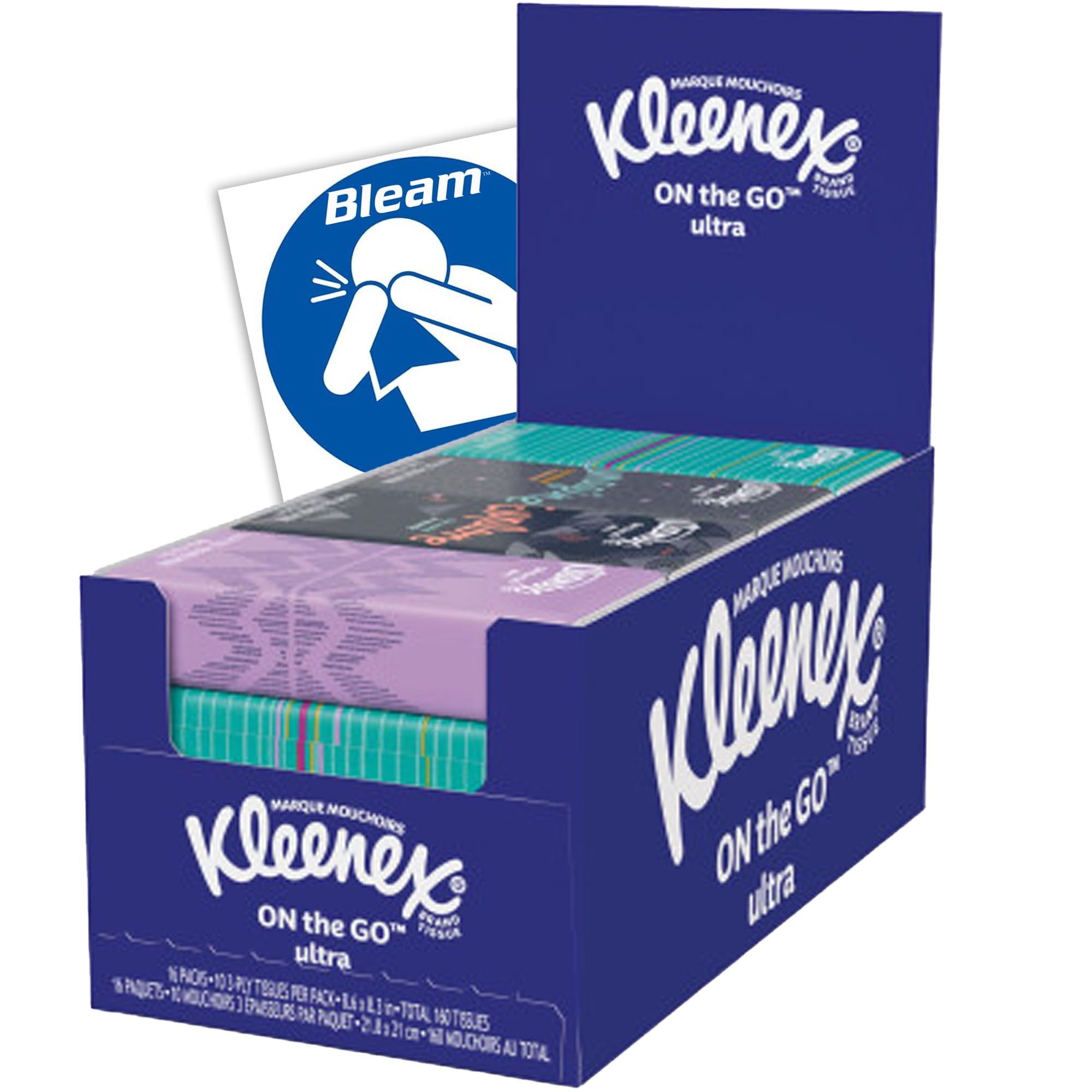 Bleam Kleenx Travel Tissues DMF15 On The Go 3 Ply Facial Tissues ...