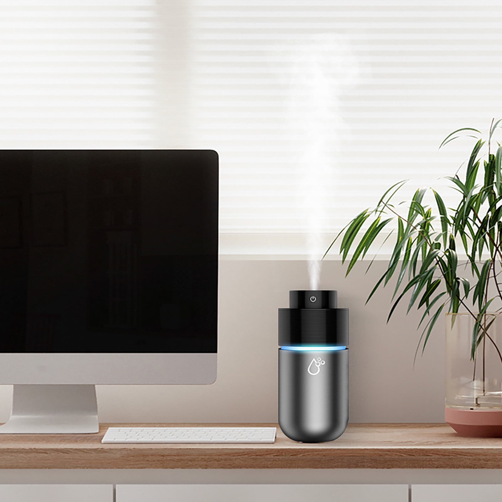 Latrodar Portable Mini Humidifier With 7-color Lights, Small Desk ...