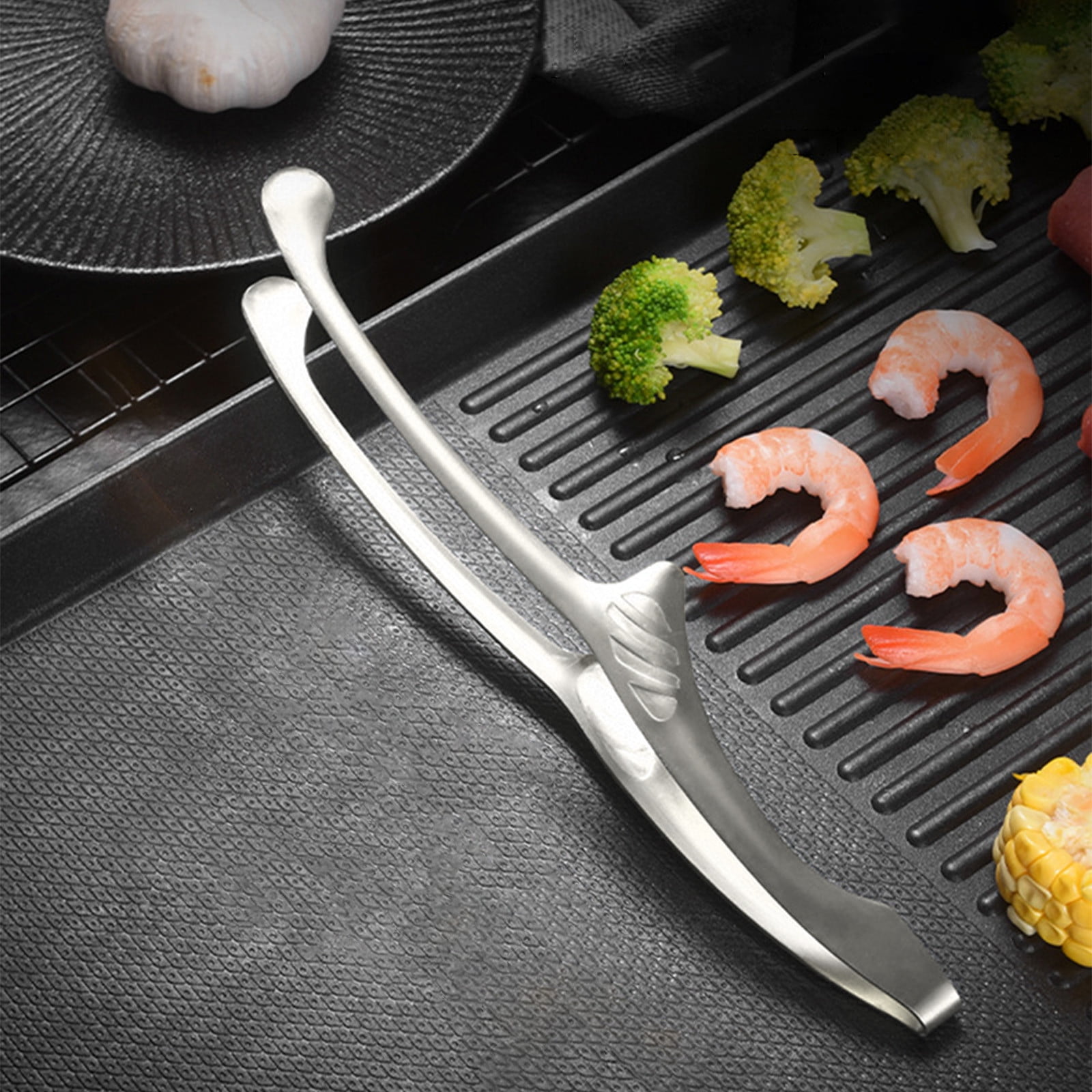 Latrodar Stainless Steel Cooking Tongs, 8 Inch Stainless Steel Locking ...