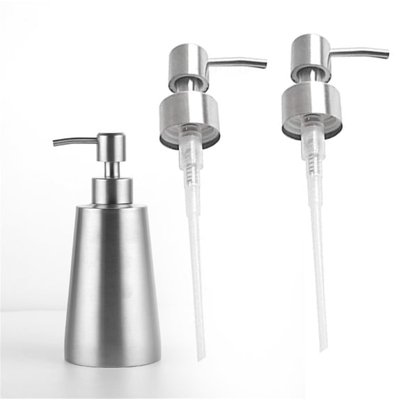 Blecry 2 Pc Stainless Steel Pump Heads,Liquid Steel Soap Dispenser 2Pcs ...