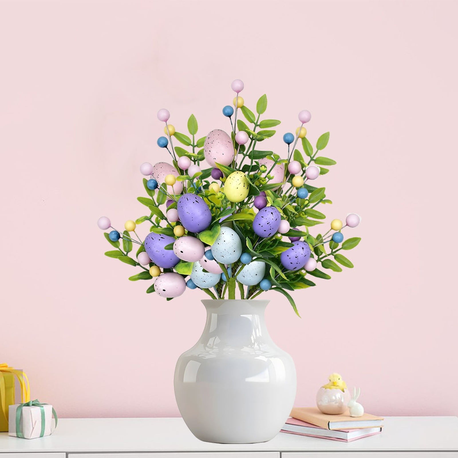 Blecry Artificial Easter Egg Berry Cuttings,Easter Bouquet Cuttings ...