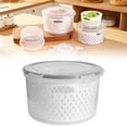 Blecry Plastic Food Storage Container with Colander, Airtight Produce ...