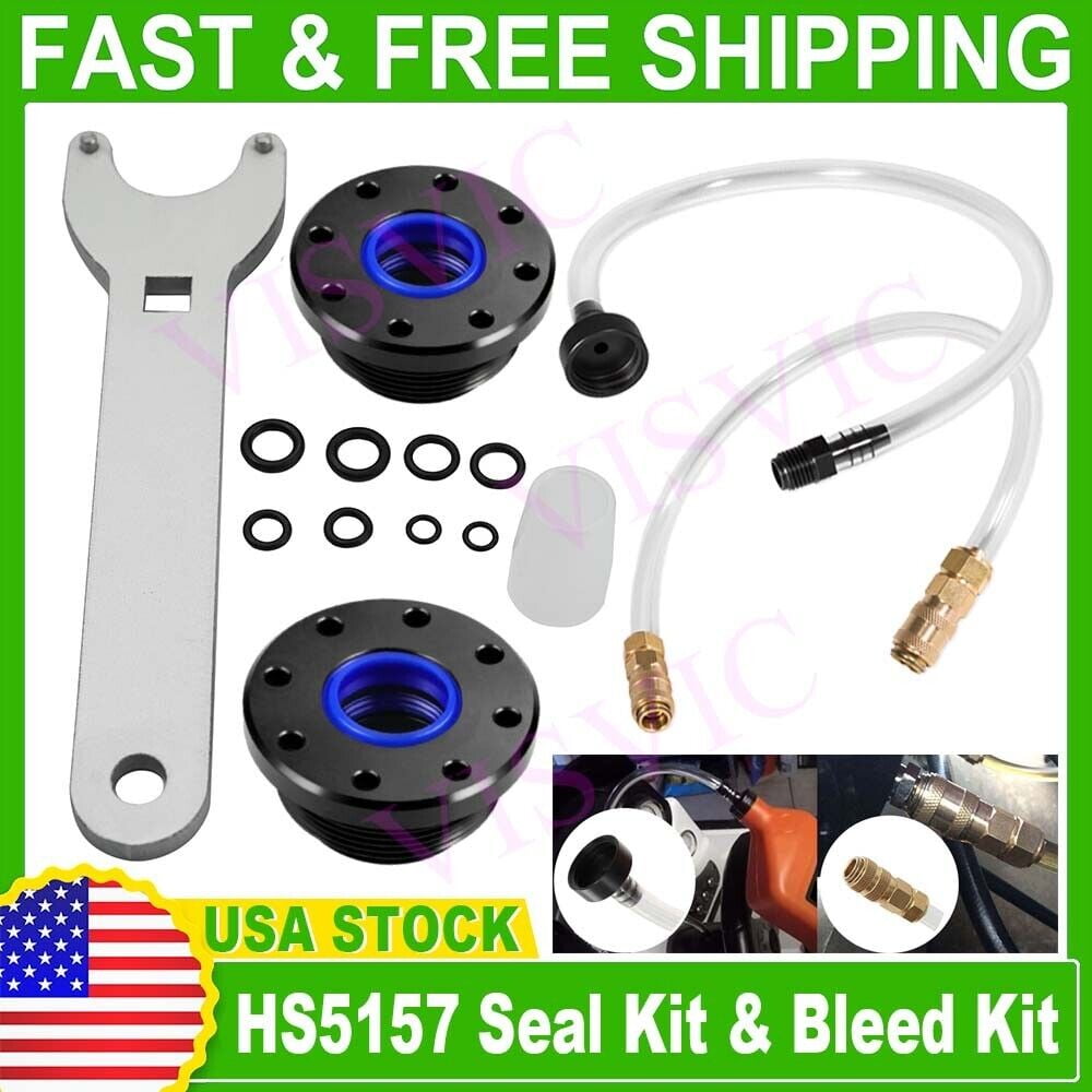 Bleed Kit & HS5157 Hydraulic Steering Cylinder Seal Kit For Seastar ...