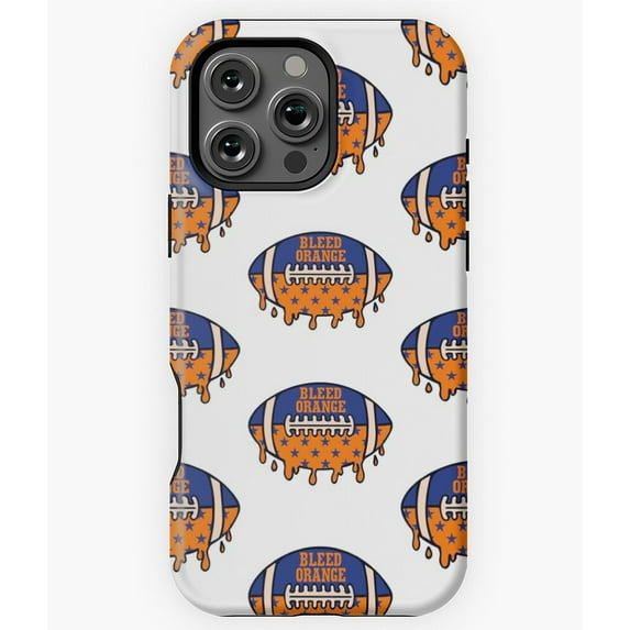 Bleed Orange Drip Football Team M4328 Phone Case for iPhone 17 16 15 14 ...