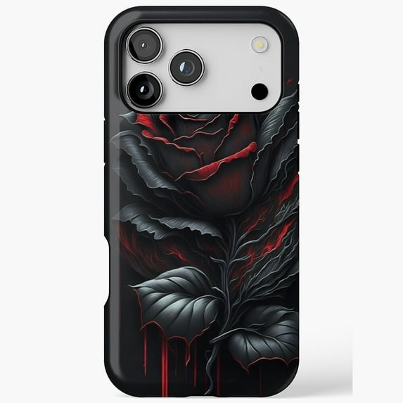 Bleeding Black Roses Digital Oil Phone Cover for iPhone 11 12 13 14 15 ...