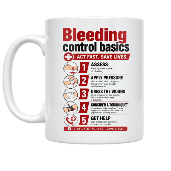 Bleeding Control Basics - First Aid Enthusiast - 11 oz Ceramic Coffee ...