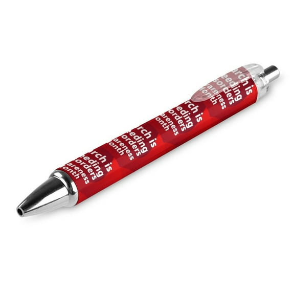 Bleeding Disorders Awareness Month Ballpoint Pen Retractable Pens Black ...