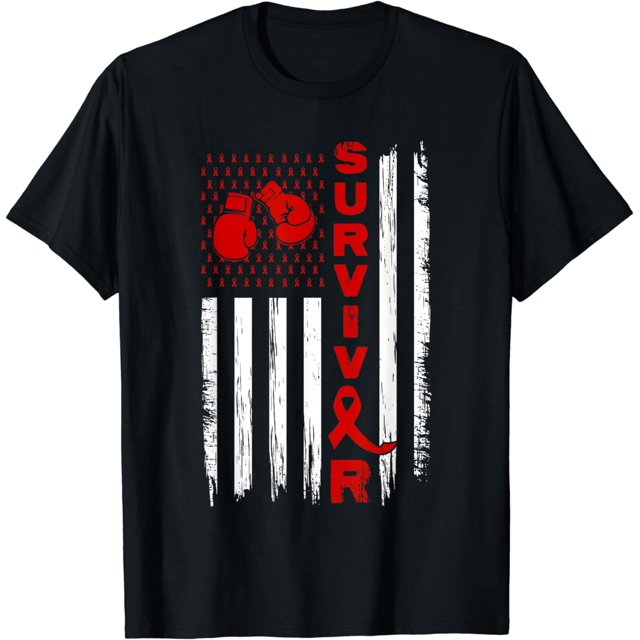 Bleeding Disorders Survivor Red Ribbon Bleeding Disorders T-Shirt ...