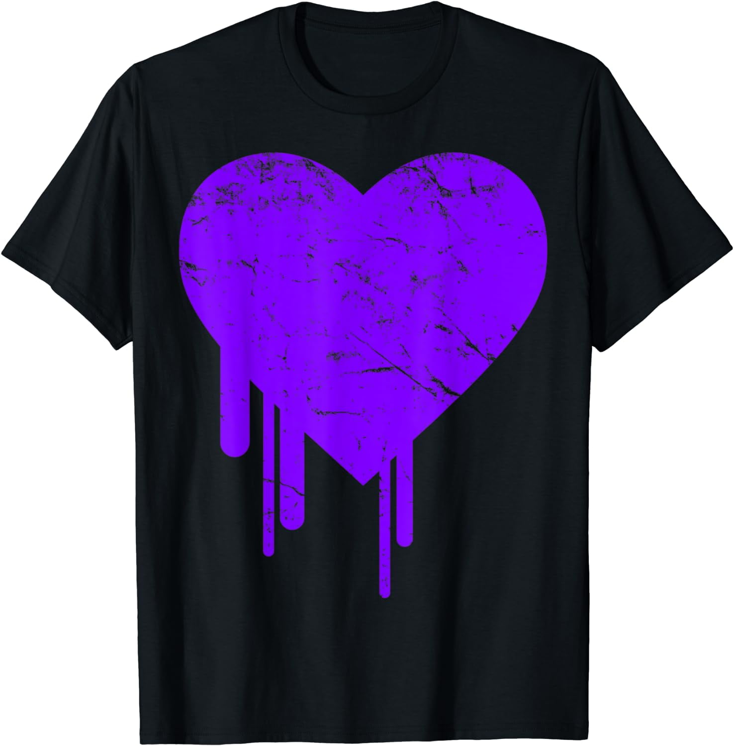 Bleeding Purple Heart T-Shirt - Walmart.com