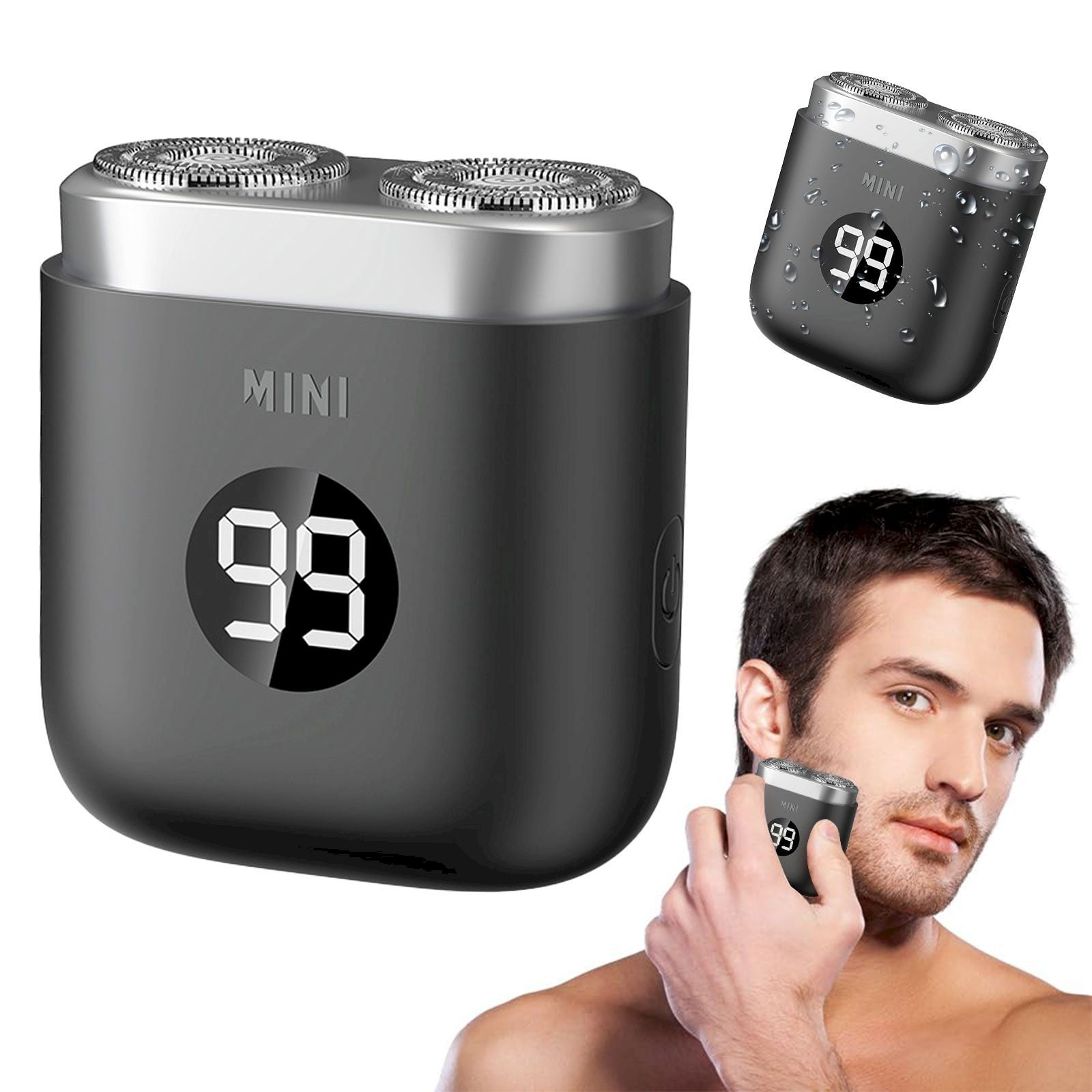 Blekii Electric Shaver Men's Shaver 2025 Mini Shave Double Head Shaver ...