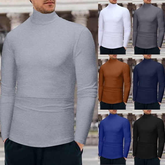 Blekii Male Winter Warm High Collar Fashion Thermal Underwear - Basic ...