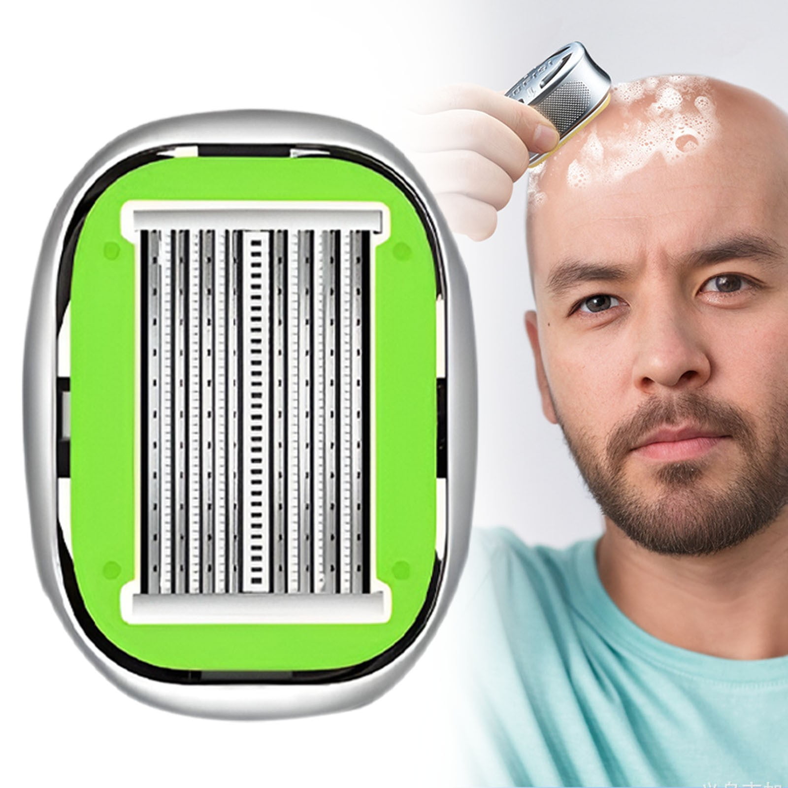 Blekii Manual Men's Bald Head Shaver - Fast Hair Clipper, Portable Self ...